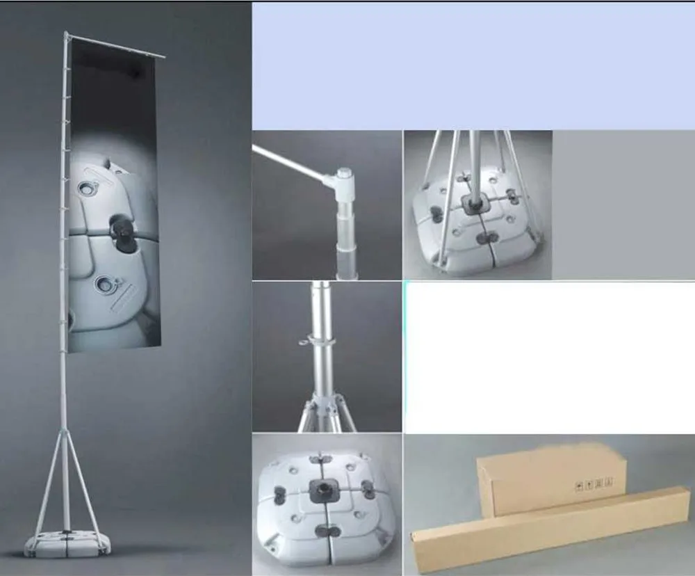 Outdoor Telescopic Giant Flag Banner Stand - 5m Aluminum Pole