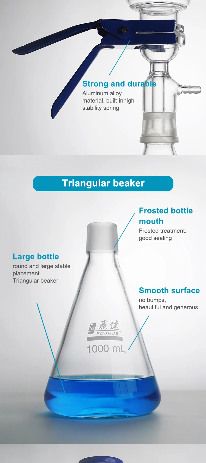 Laboratory Vacuum Filtration Hplc Mobile Phase All Glass Holder Unit ...
