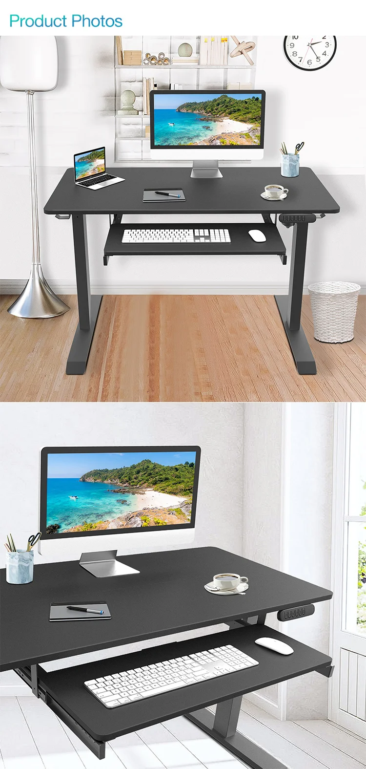 NANDI Rising MDF Electric Desk - Ergonomic & Adjustable