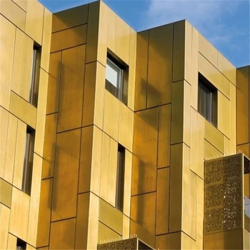 Gold Mirror Coated Aluminum Composite Panel Alucobond Project Material ...