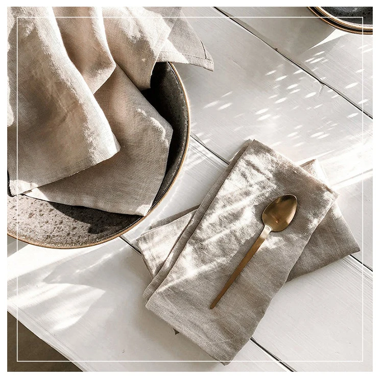 Custom Table Napkin Linen Table Napkins Cotton Linen Set For Wedding ...