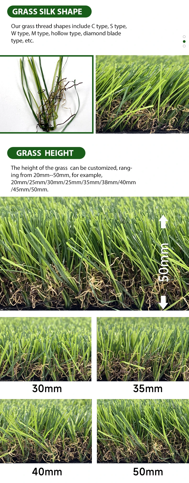 Artificial Grass Turf Cesped Artificial Gazon Artificiel Synthetic Lawn ...