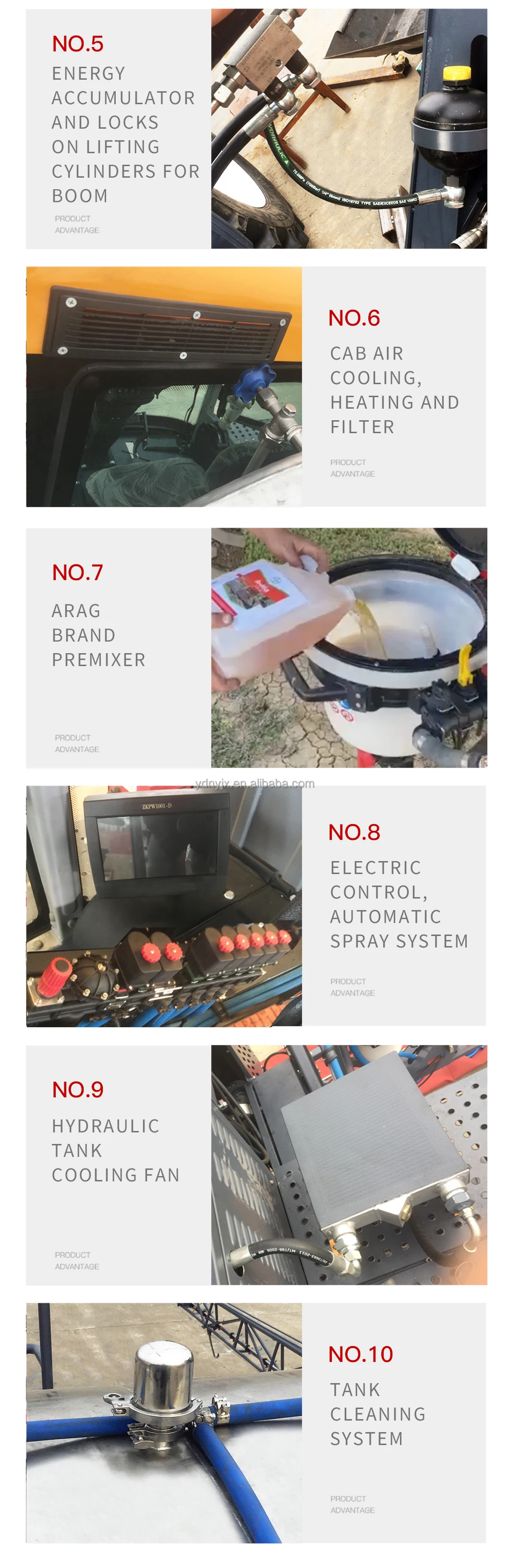 Self-propelled Diesel Engine Farm Boom Sprayer In 4000/5000l Boom ...