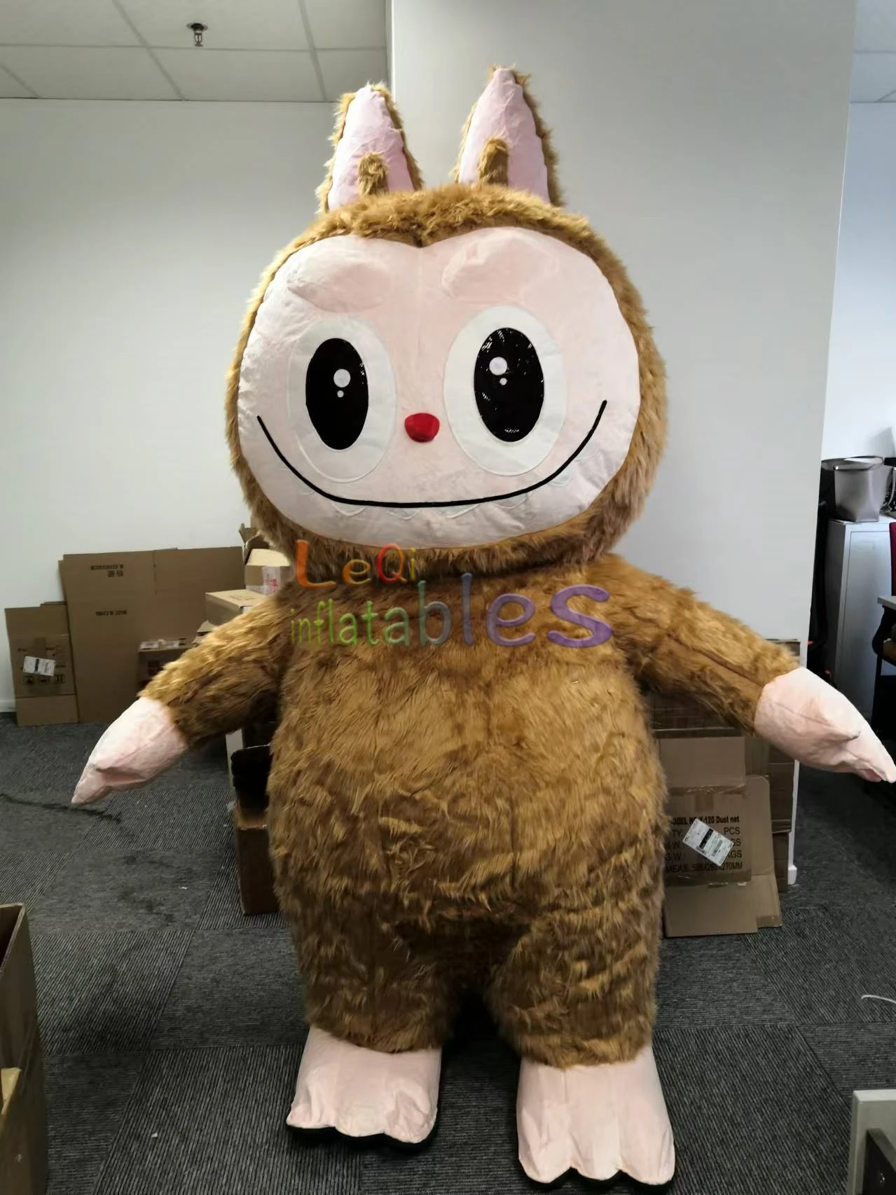 Cartoon Character 2m High Labubu Walking Mascot Costume Inflatable ...