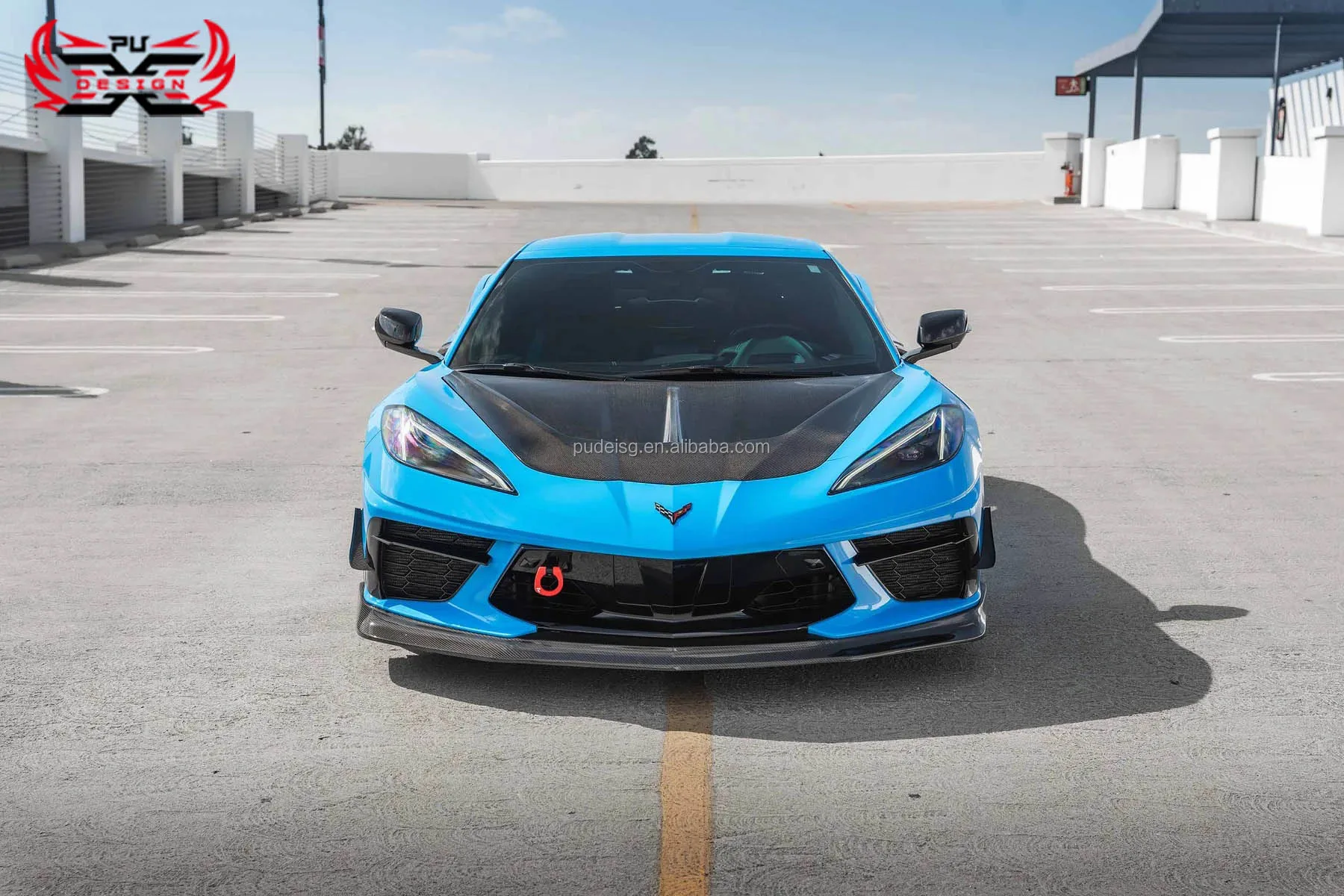 For Chevrolet Corvette C8 St Style Hood Carbon Fiber Hood Car ...