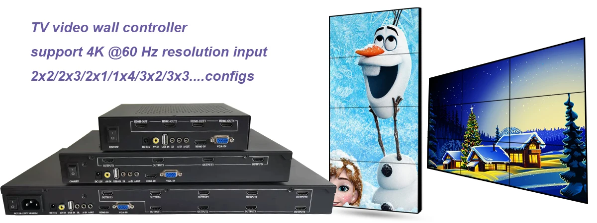 8 Screen Splicing Control Box For Tv 2x4,4x2 Video Wall Controller 4k ...