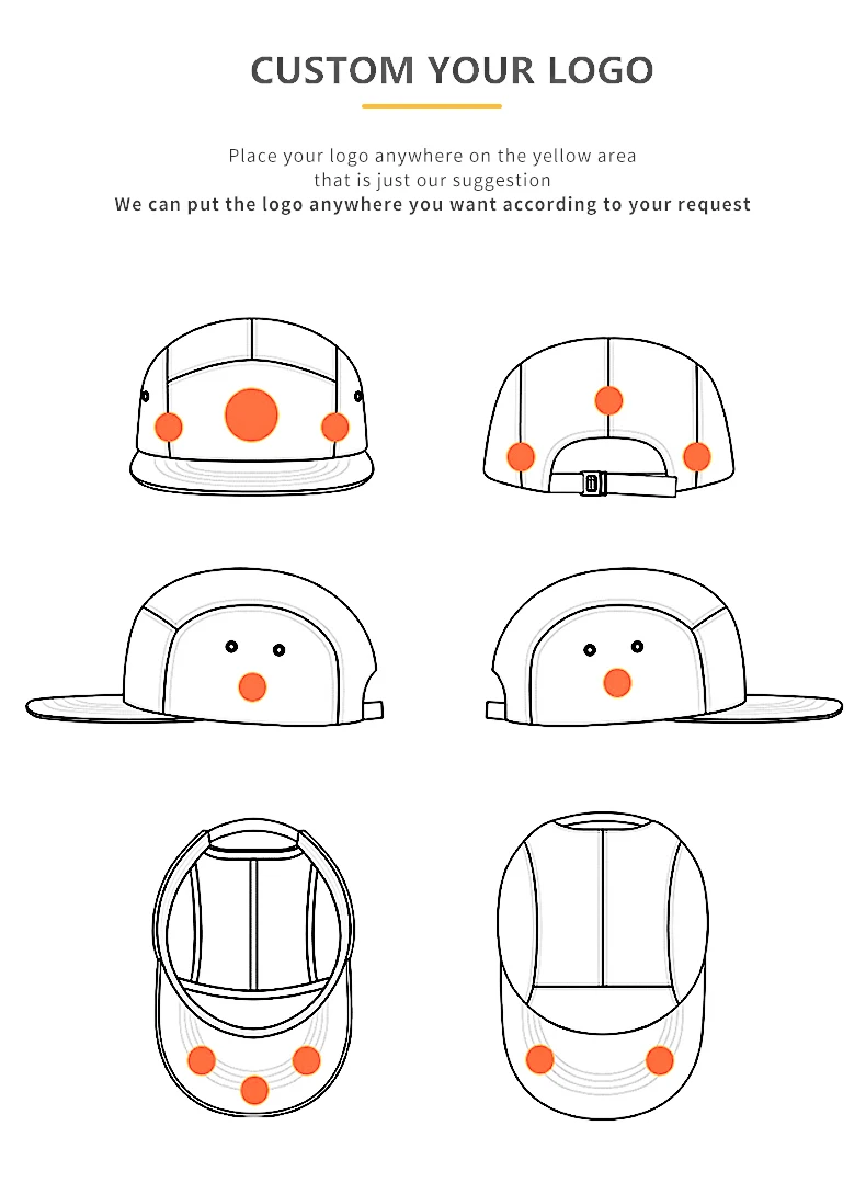 Wholesale Snapback Waterproof Running Five Panel Camp Cap