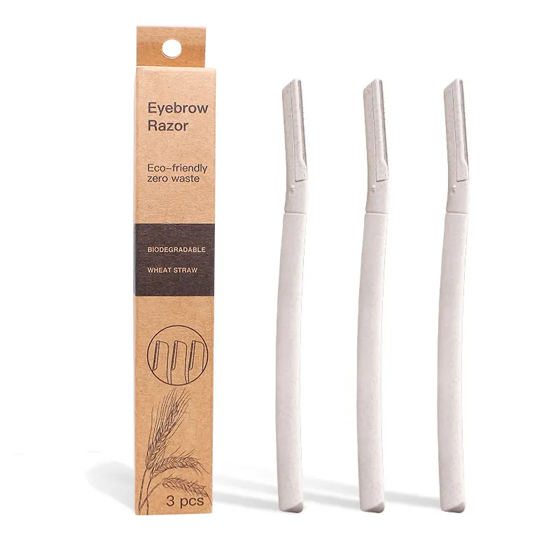 3pcs Set Eyebrow Face Hair Trimmer Tool Biodegradable Face Razor Eye ...