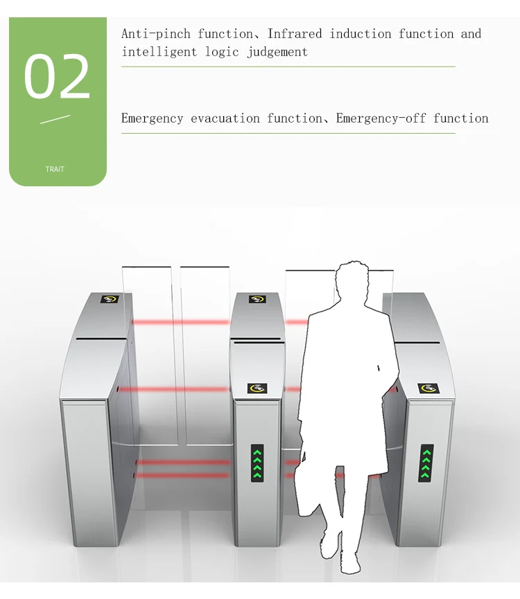 Custom Bidirectional Security Baffle Sliding Barrier Hs Code Turnstile ...