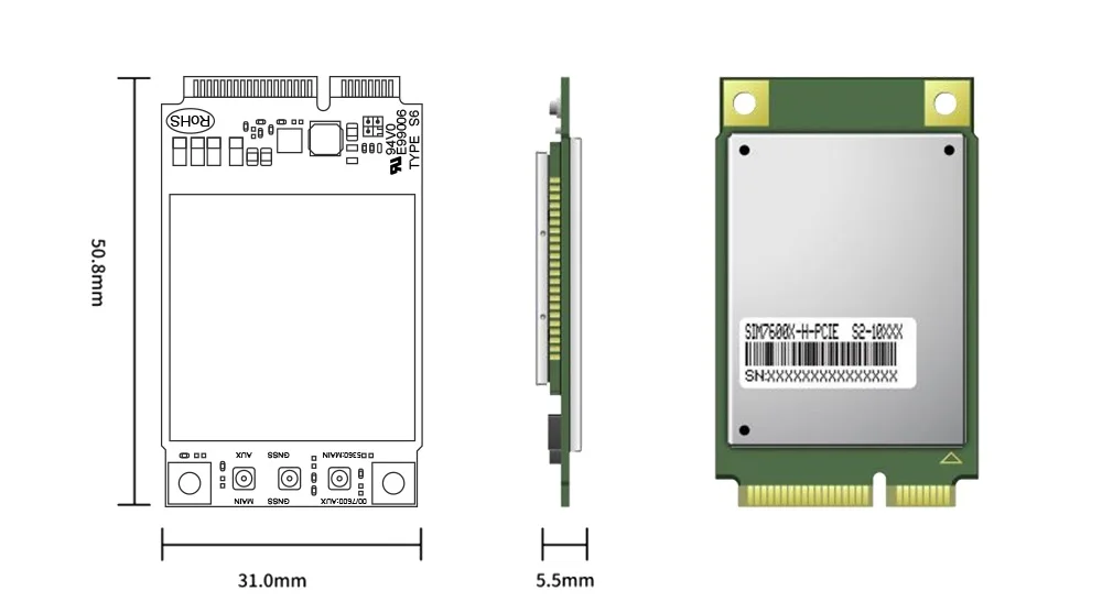 Simcom SIM7600E LTE Module - 4G Development Core Board Kit