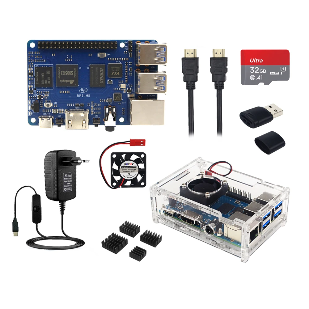 Banana Pi M5 Kit Quad-core Cortex-a55 Processor Amlogic S905x3 4gb ...