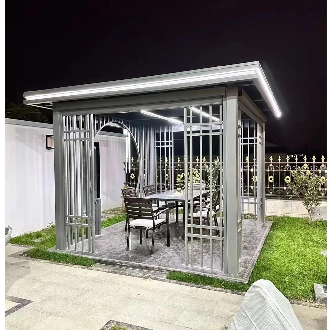 Aluminum Pergola Pavilion Garden Decorations Newest Metal Aluminium X ...