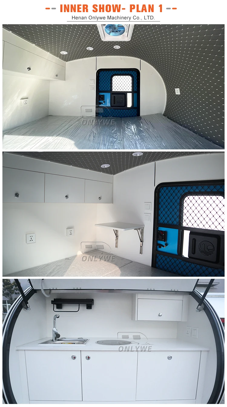 Onlywe Teardrop Trailer Camper Mini Caravan Motor Home Rv Travel ...