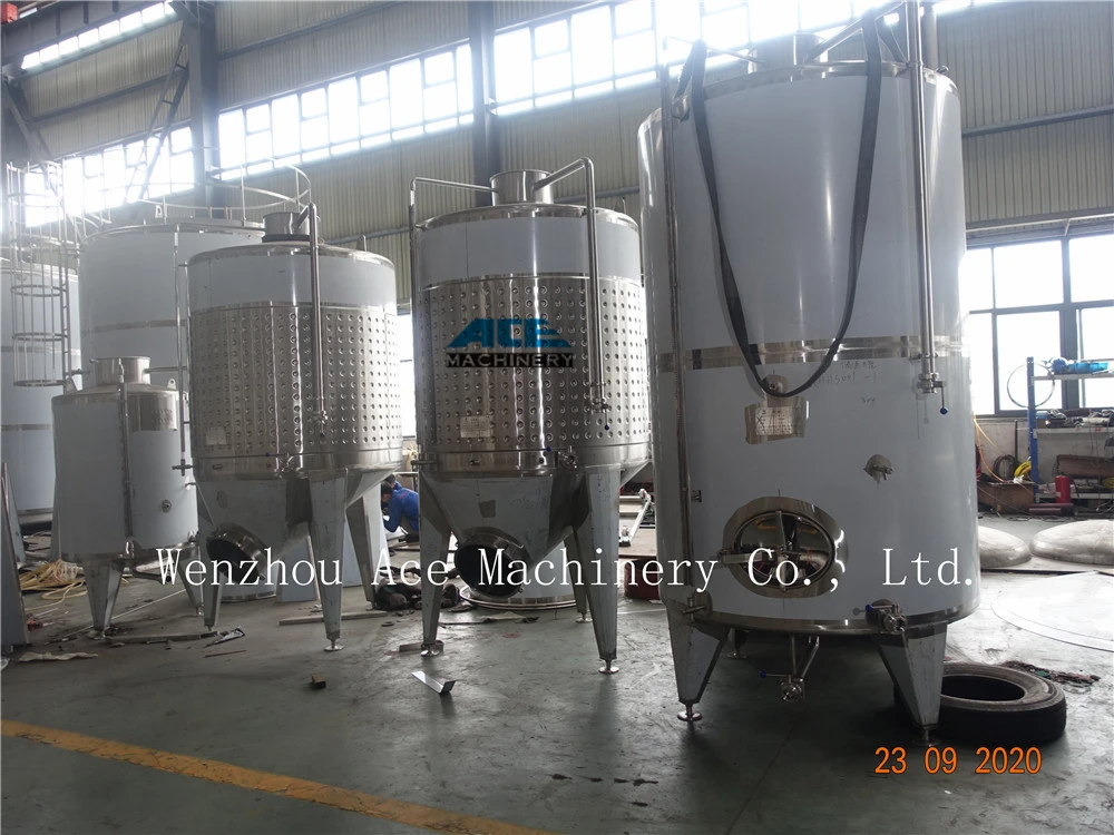 Ace 500L Bioreactors Jacketed Fermentation Tank Conical Stainless Steel ...