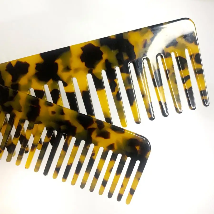 Saiyii Hot Selling Customized Pink Wide Tooth Custom Comb Cellulose ...