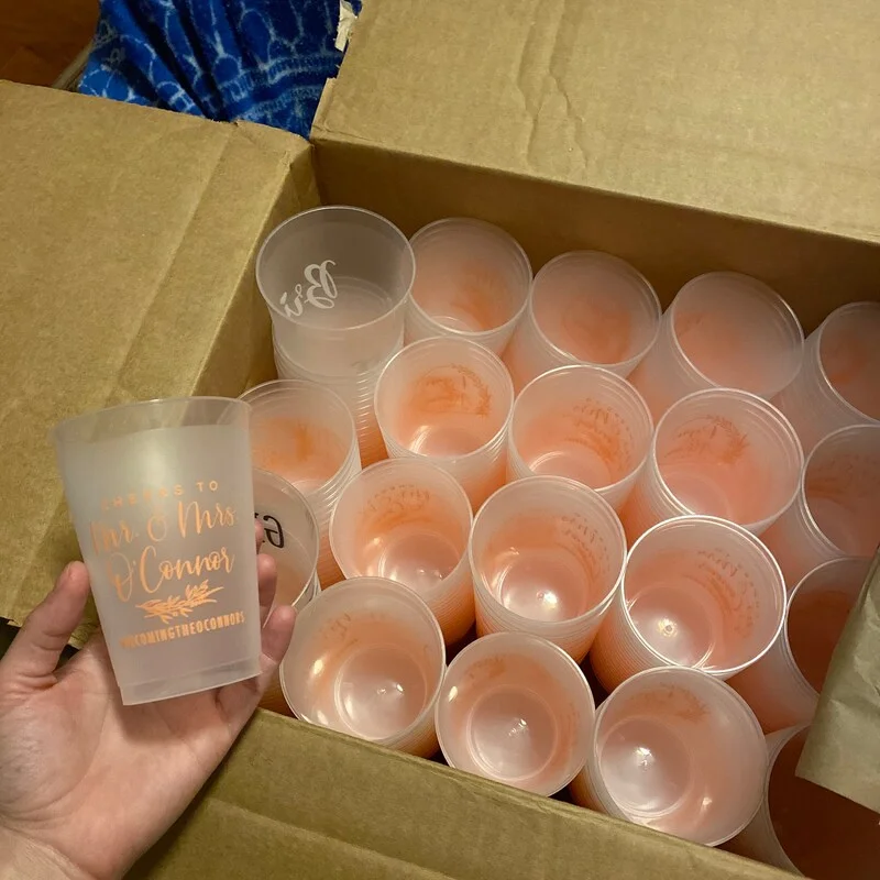 Custom Wedding Venue Cups Logo Cups Venue Wedding Reception Cocktail ...