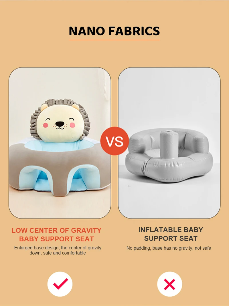 Baby Learning to Sit - Supportive Sofa Seat Trainer
