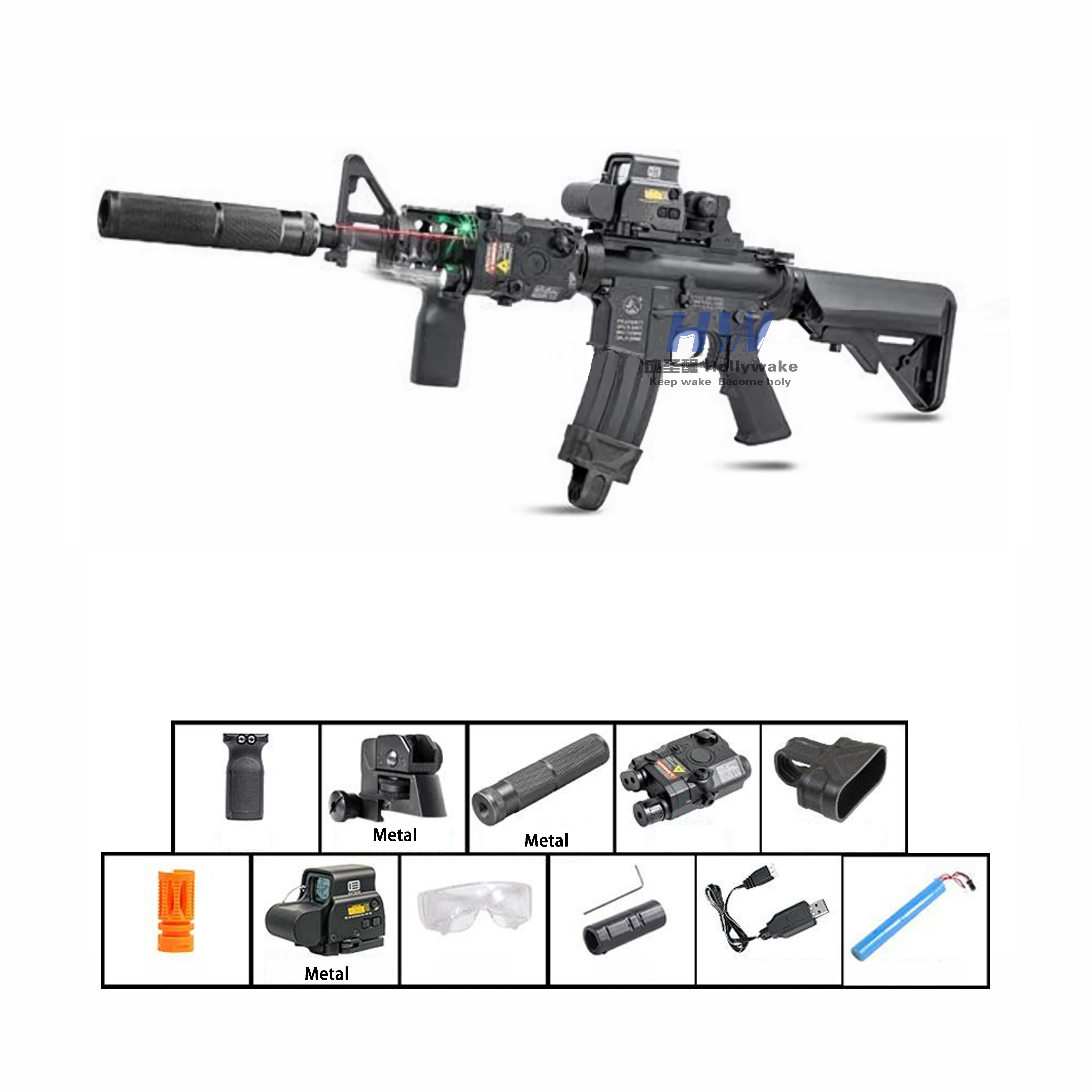 Hw320 Cyma V4 M4a1 Electric Toy Gel Blasters With Metal Scope - Buy ...