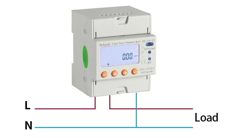 Adl100 Prepaid Rf Card Single Phase Ac Power Kwh Meter For Property ...