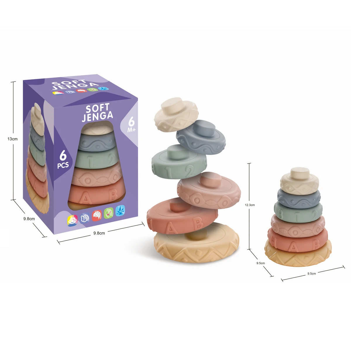 Toy Stacking Kids Montessori Educational Stacking Baby Toys BPA Free ...