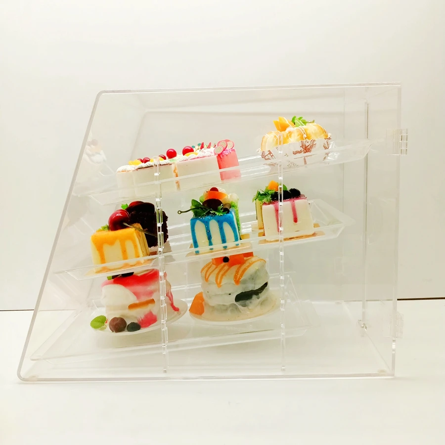 Custom Modern Design Bakery Acrylic Cube Cake Dessert Snack Display ...
