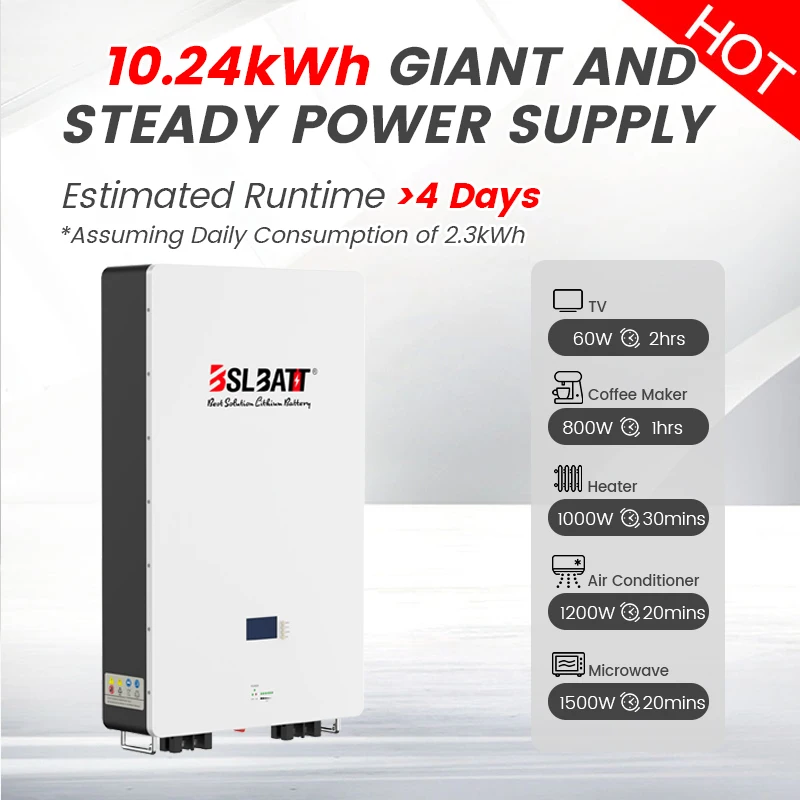 BSLBATT Lithium Ion Batteries Lifepo4 10kw Storage Battery 200ah 10kwh ...