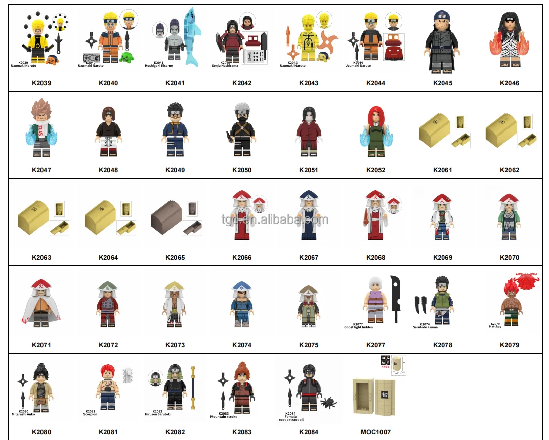 Wm Blocks Cartoon Anime Uzumaki Narutoed Star Plan Mini Building Bricks ...