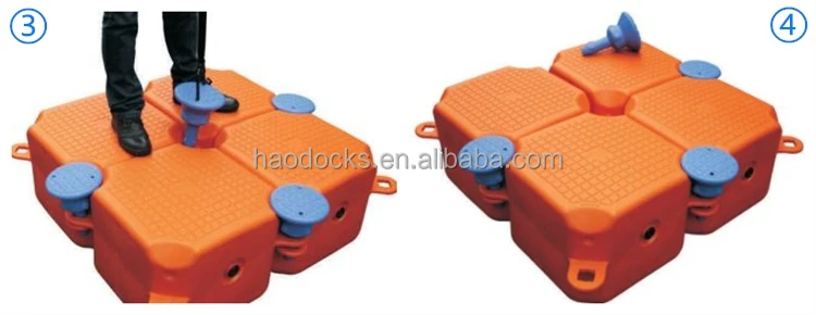 HDPE Modular Barge - Floating Dock Blocks with Motors