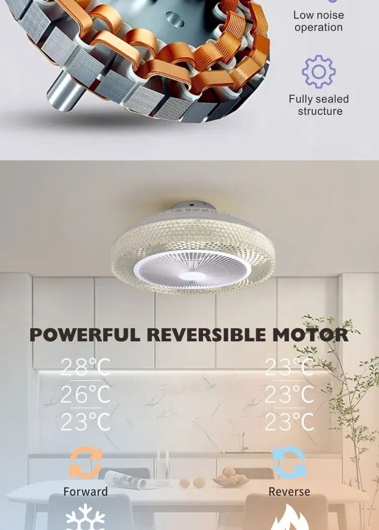 Slynn Smart Rgb Ceiling Fan With Light Dimmable Color Light For Bedroom ...