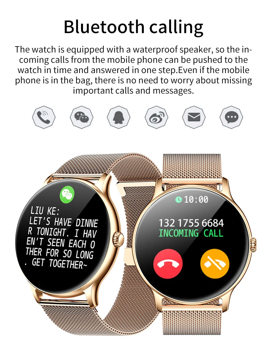 The Latest Men's and Women's V33 Smart Watch Ip68 Waterproof Touch 1.09 ...