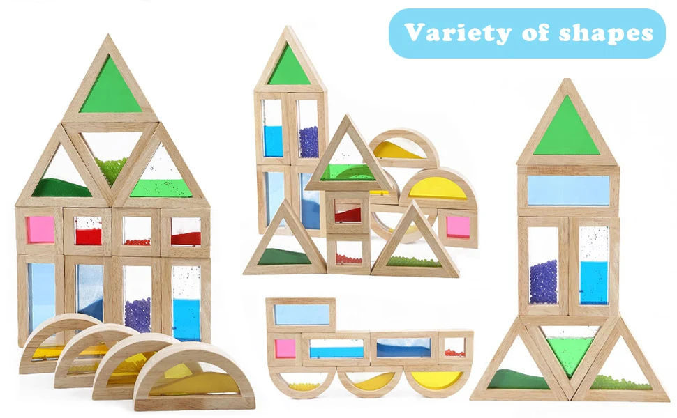 Sensory Preschool Wooden Stacking Games Educational Entertainment ...