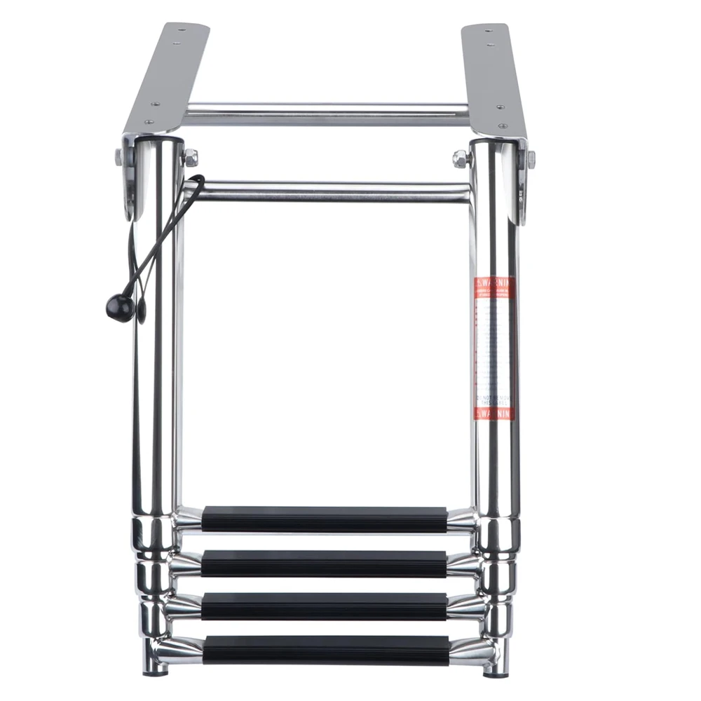 4 Step Stainless Steel Boat Ladder Pontoon Boat Ladder Swim Deck Ladder