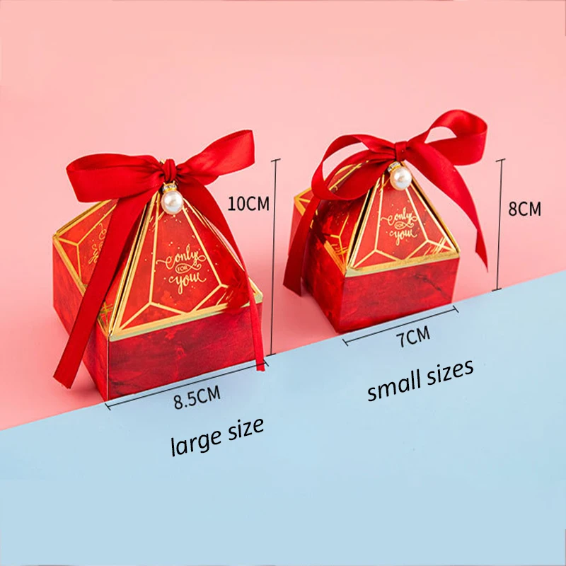 Colorful Navy Blue Pink Candy Birthday Wedding Party Favor Boxes with ...