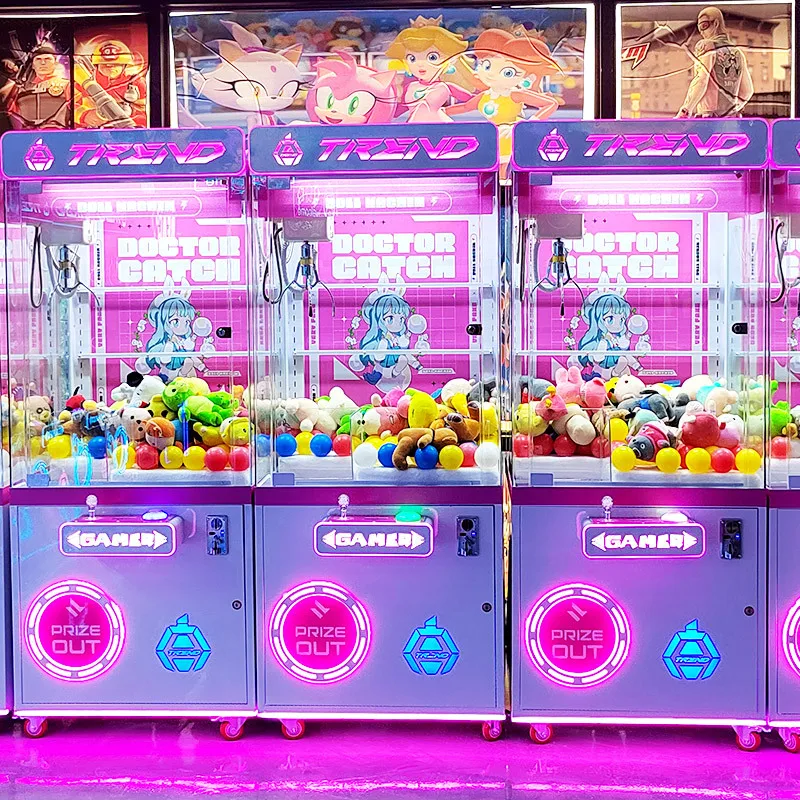 4 Person Mini Claw Machines Locker Box Claw Robot Game