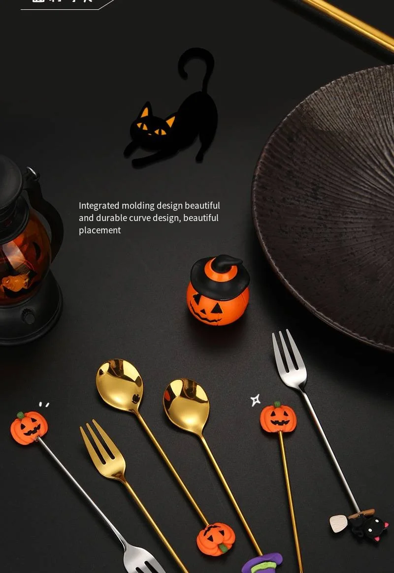Mini Spoon Measuring Halloween Stainless Steel Tableware Creative ...