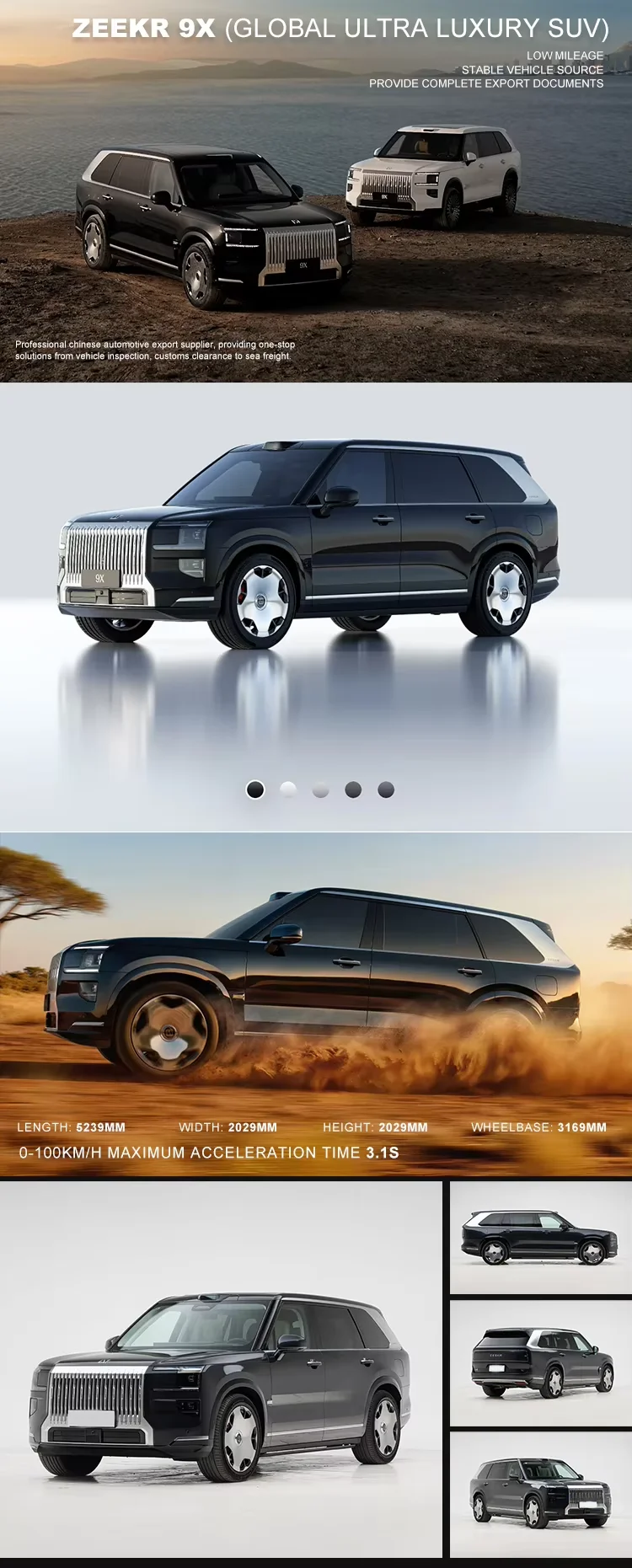 ZEEKR 9X Max Hyper Ultra 55kwh 70kwh Model Luxury Large SUV Plug-in ...