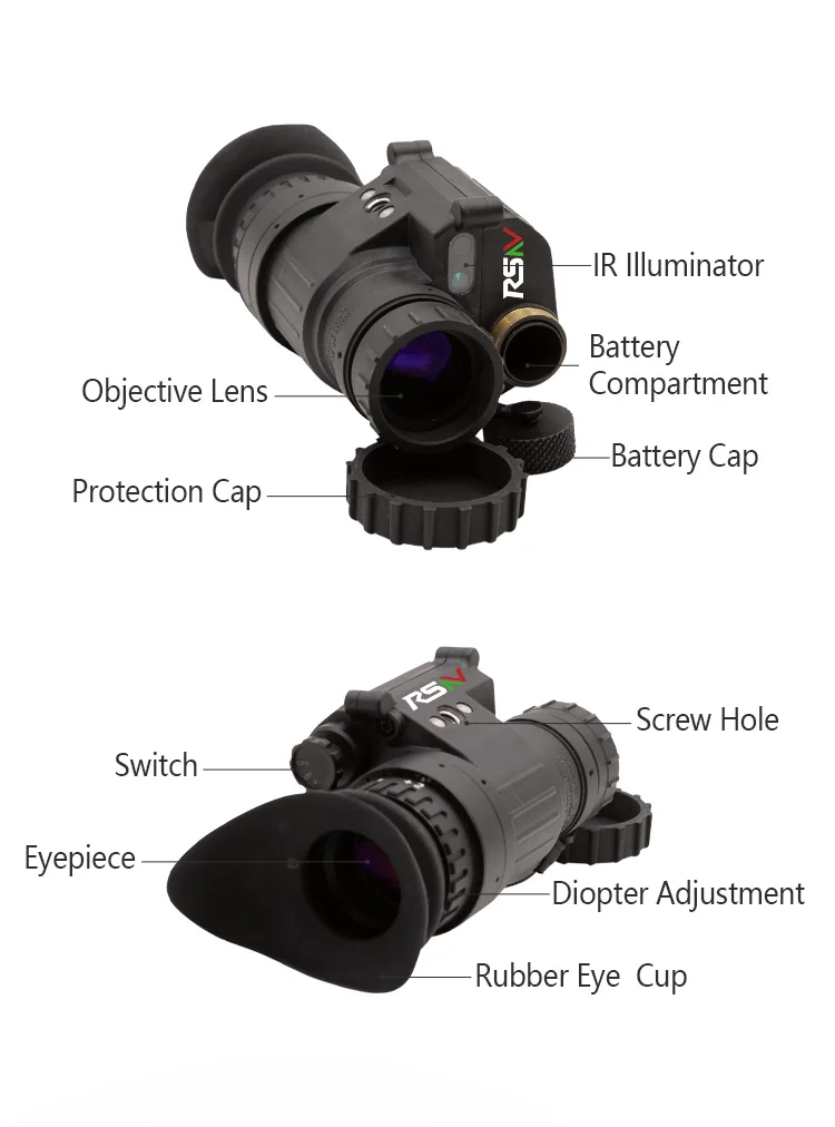 Customizable Gen 2+ Night Vision Tube for Digital Monocular