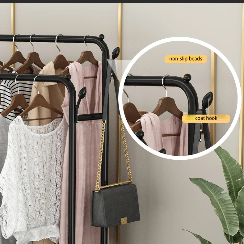 Wholesale Custom Rack Portable Floor Standing Metal Hangers Bedroom ...