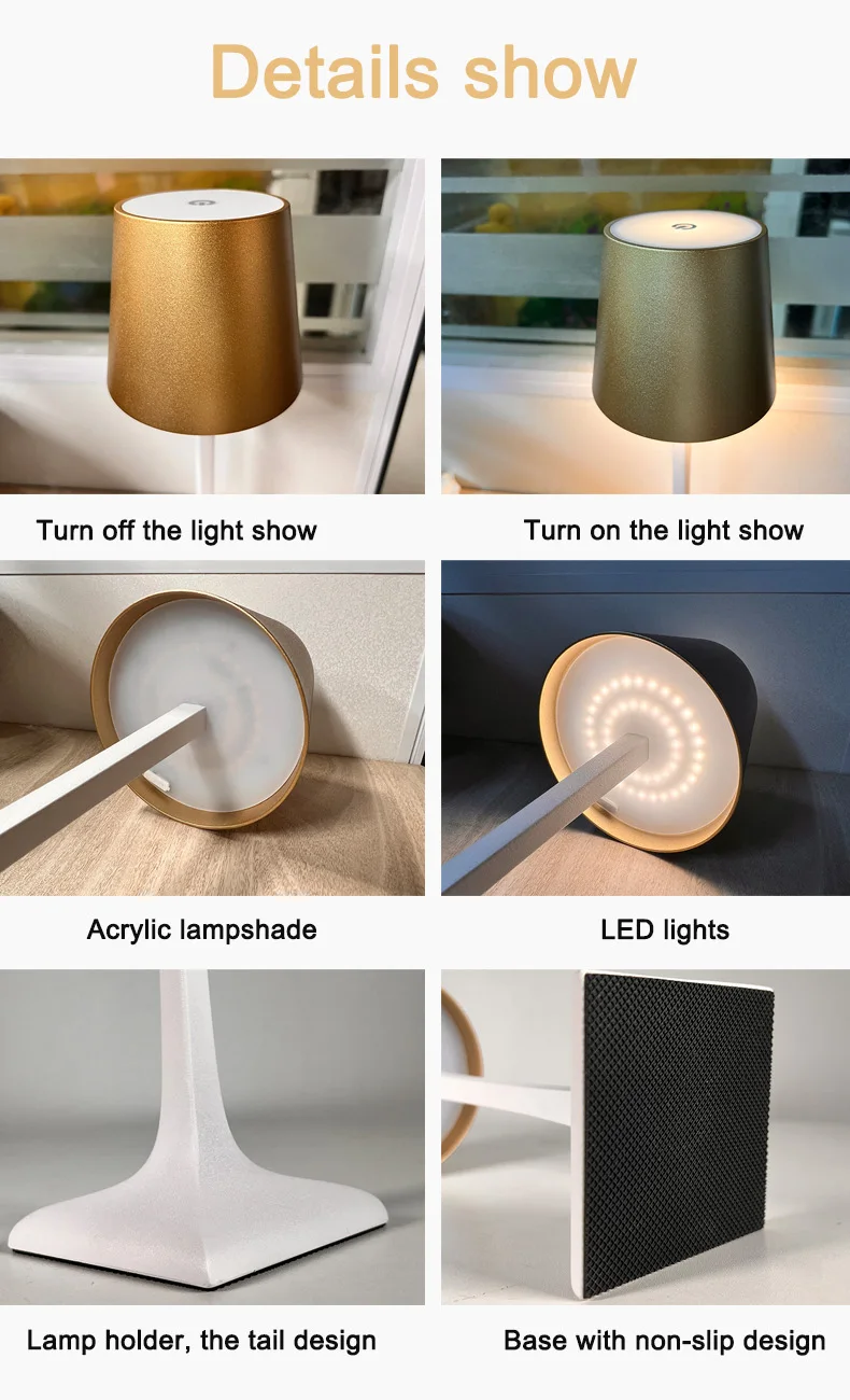 Luxury Rechargeable LED Table Lamp - Modern Indoor Lighting