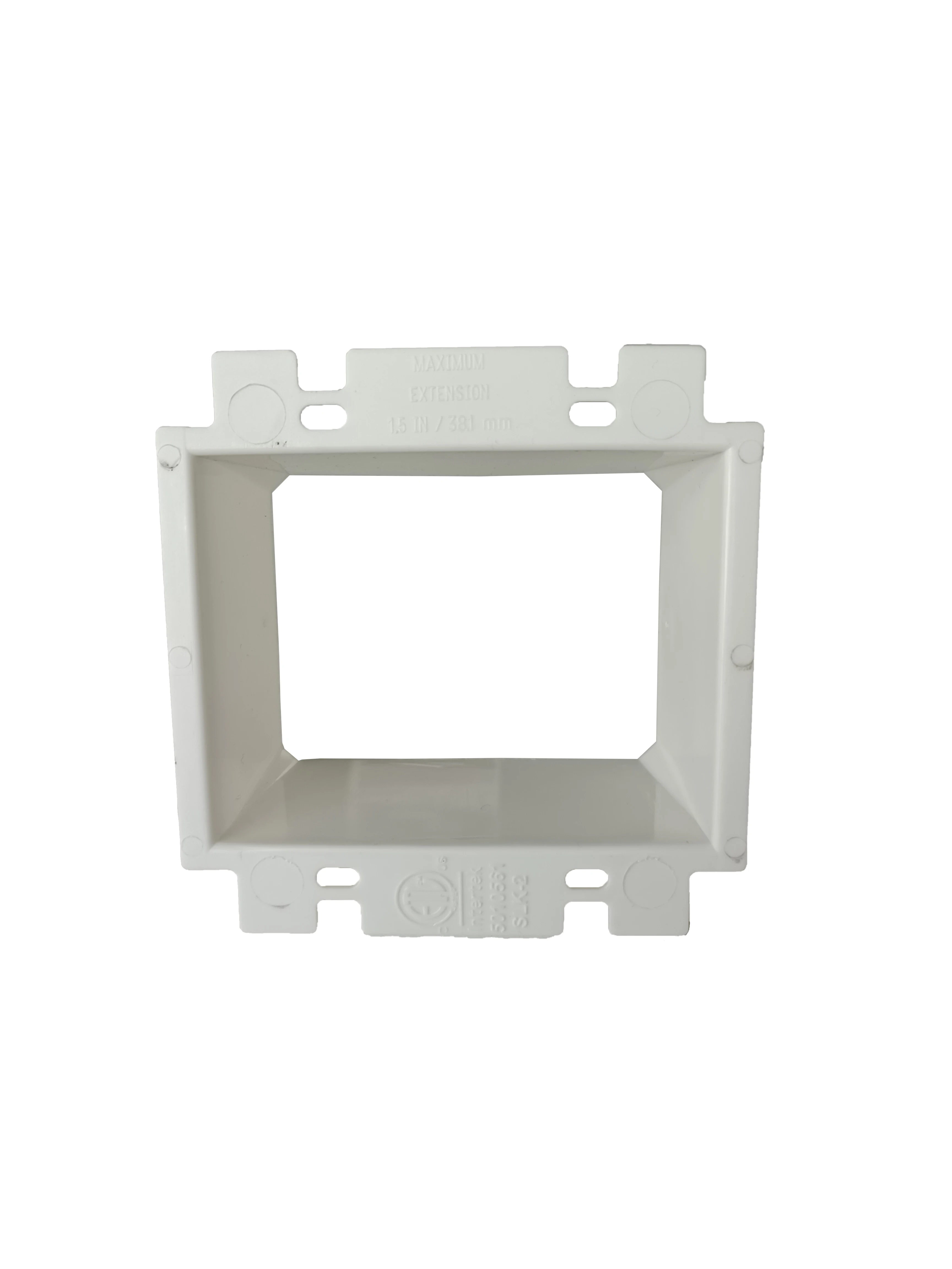 Non-Metallic Single Gang Rectangular Wall Box Extender White Extension ...