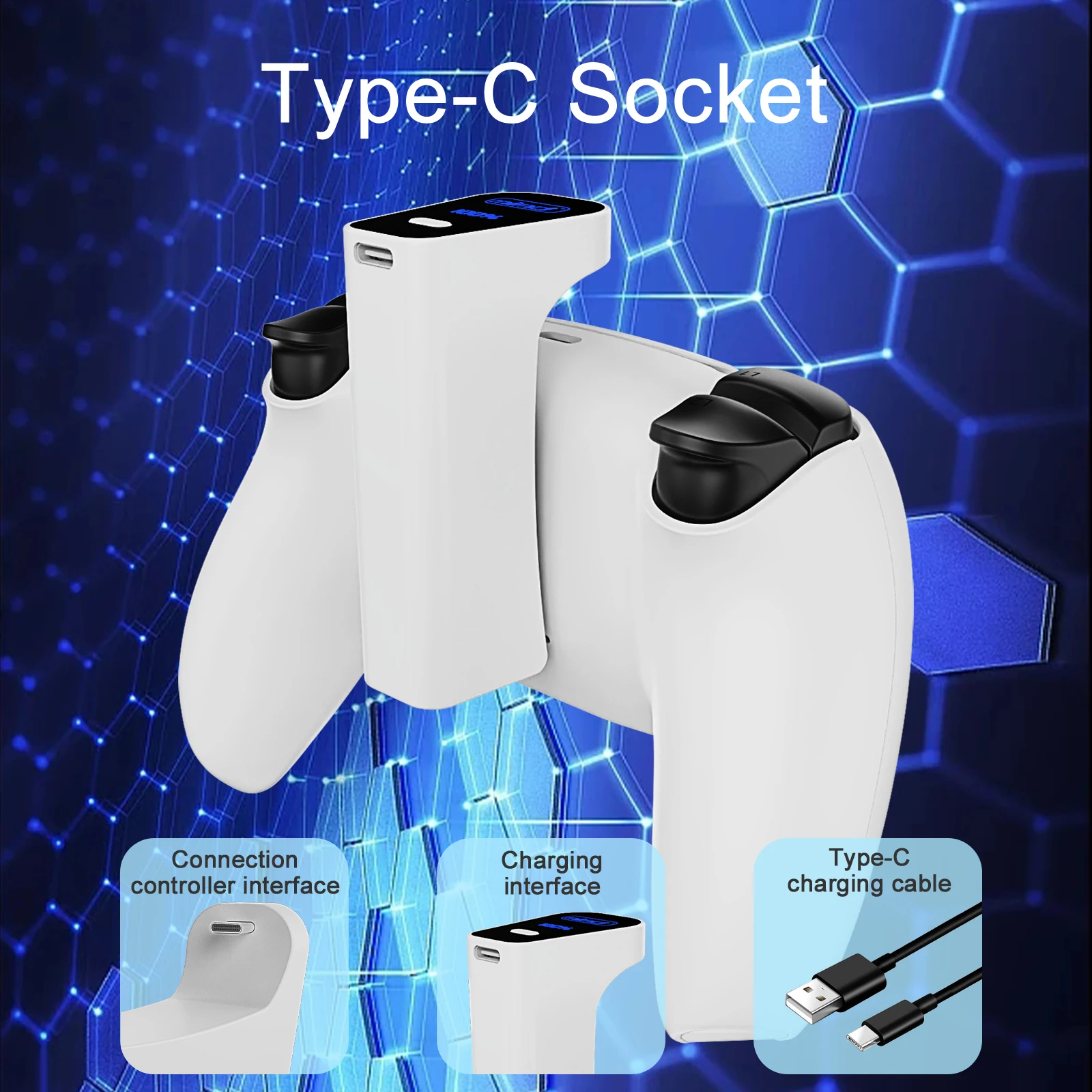 Dualsense Edge Controller Battery Pack 2000mah Fast Charging Portable ...