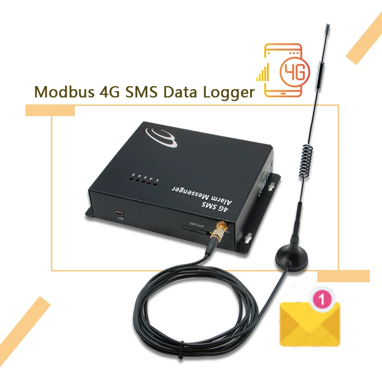4g Sms Data Logger Modbus Sms Alert Messenger Data Logger For Solar System Pulse Counter Modbus 