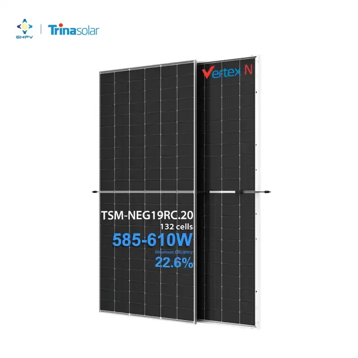 Trina Solar 585w 590w 595w 600w 605w 610w Bifacial Dual Glass Module ...