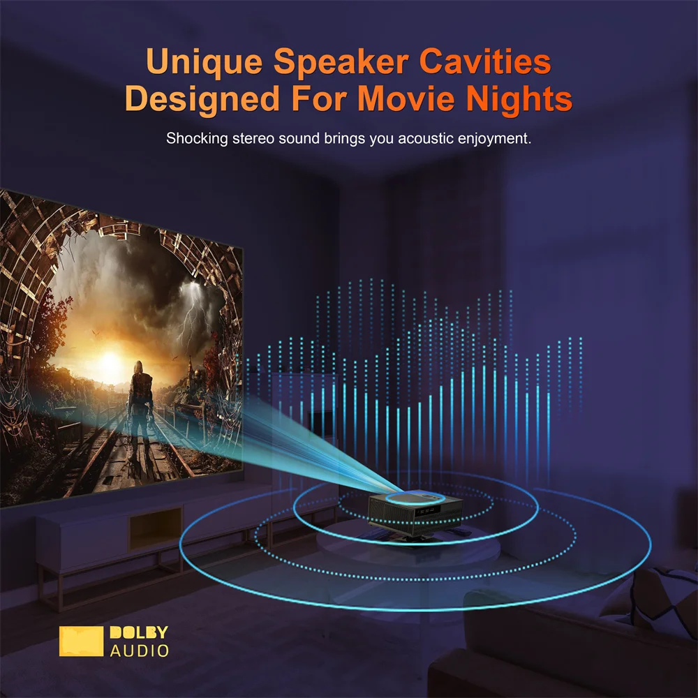 HXSTAR X6 Portable Projector - 1080P Home Cinema Experience