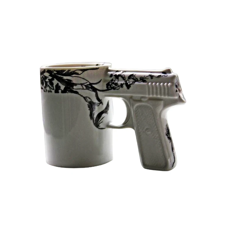 Custom Unique 3D Ceramic Pistol Cup - Creative & Sustainable