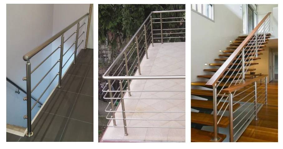 Modern Indoor Round Tube Railing Handrail for Stairs Pipe Handrail Post ...