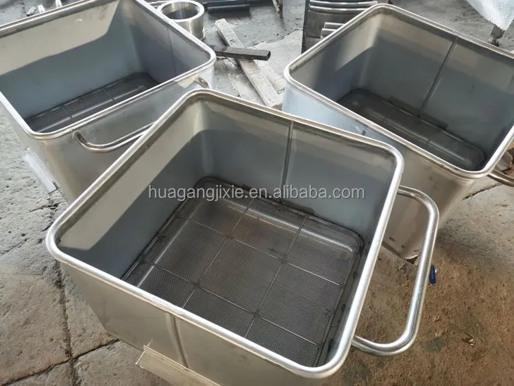 304 Stainless Steel Food Trolley 200l Meat Eurobin Food Skip Cart 100l ...