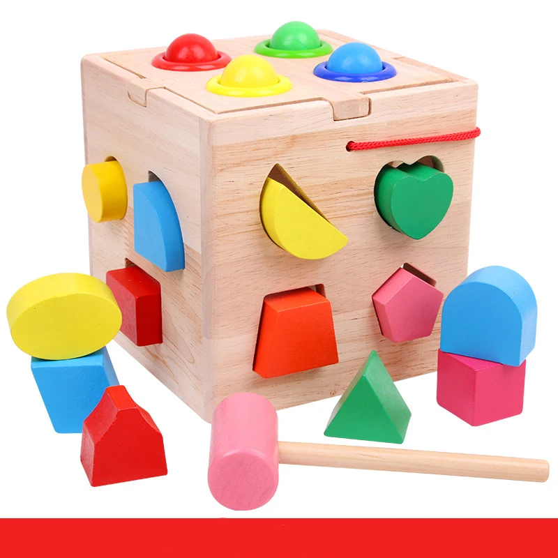 17-hole Cube Box Hammer Knocking Colorful Educational Disassembly ...