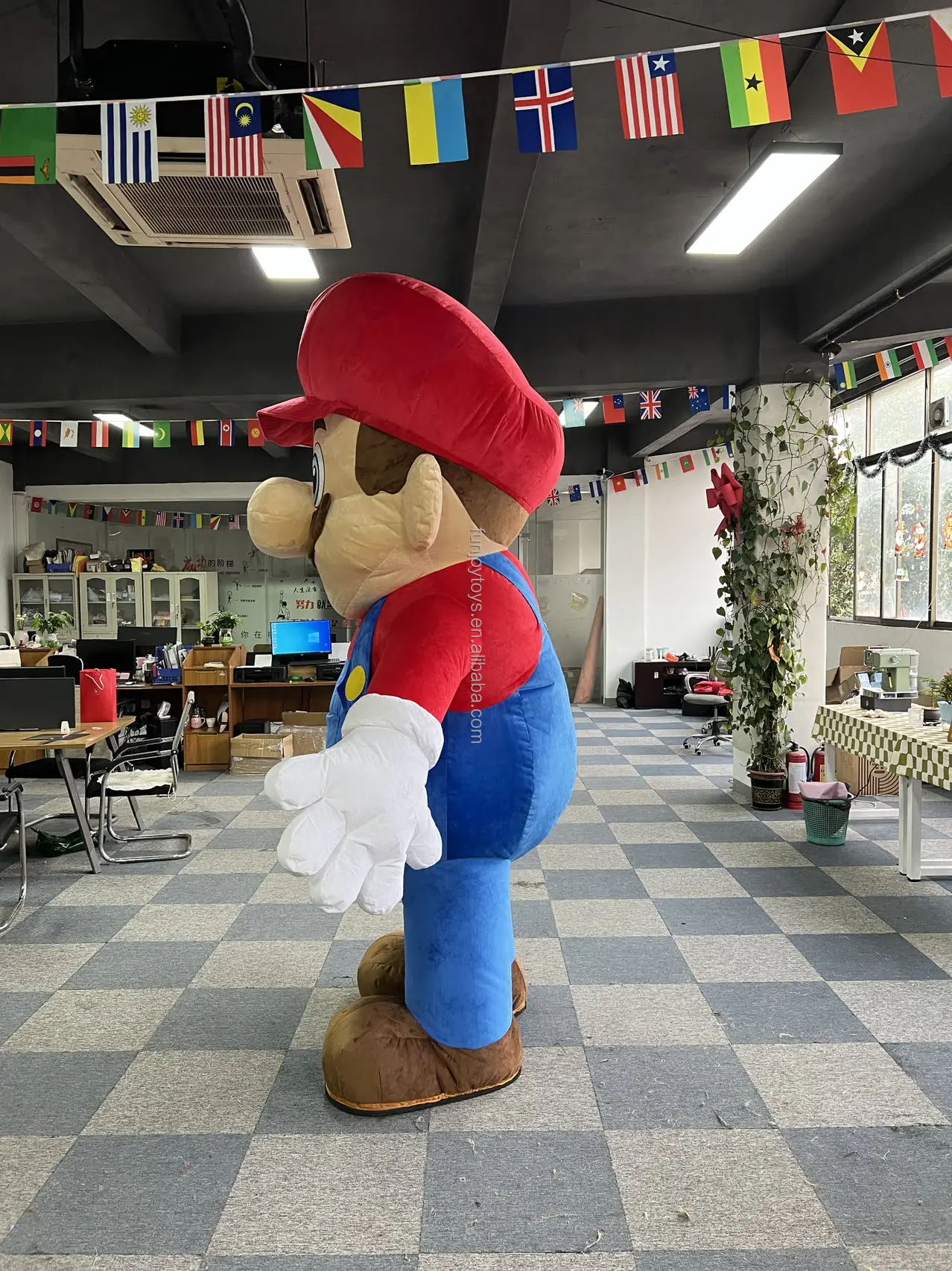 2m/2.6m Inflatable Cartoon Character Super Mario Mascot Costume For ...