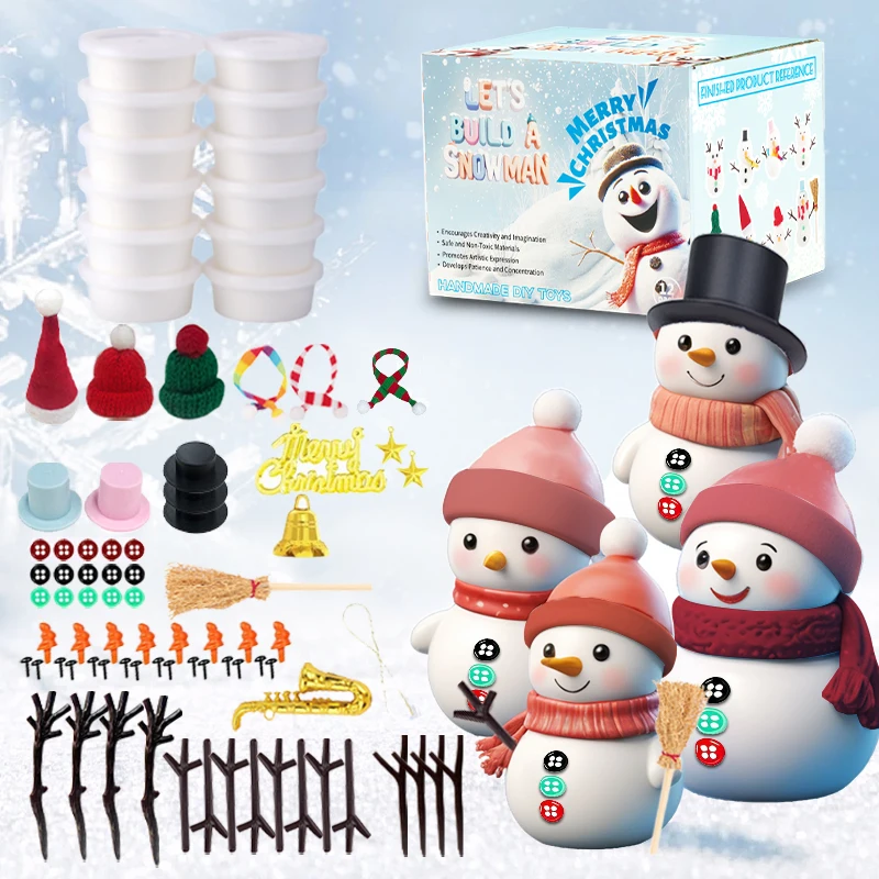 12 Piece Snowman Kit - Creative Christmas Crafts for Kids